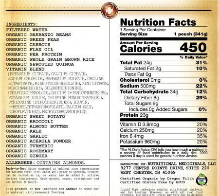 Liquid Hope - Organic Whole Foods Feeding Tube Formula - Functional ...